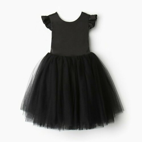 Платье нарядное детское MINAKU: PartyDress, цвет чёрный, рост 98 см