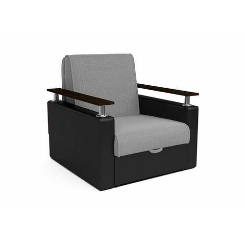 Кресло Мебель-АРС Шарк аккордеон серое / черное 83x95x95 см