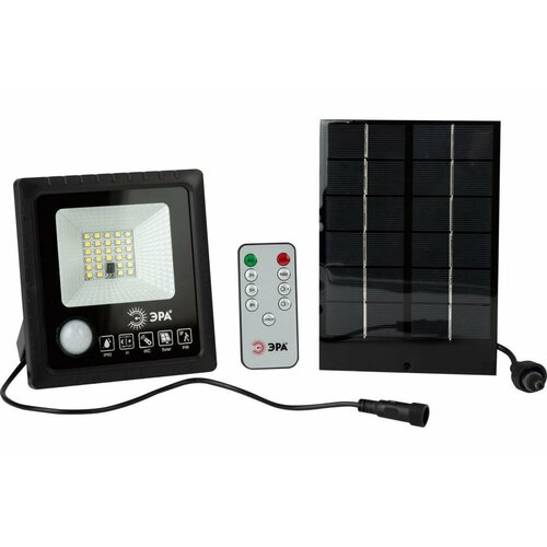 Светодиодный уличный прожектор ЭРА на солнечной батарее, 20W, 350 lm, 5000K Б0049545