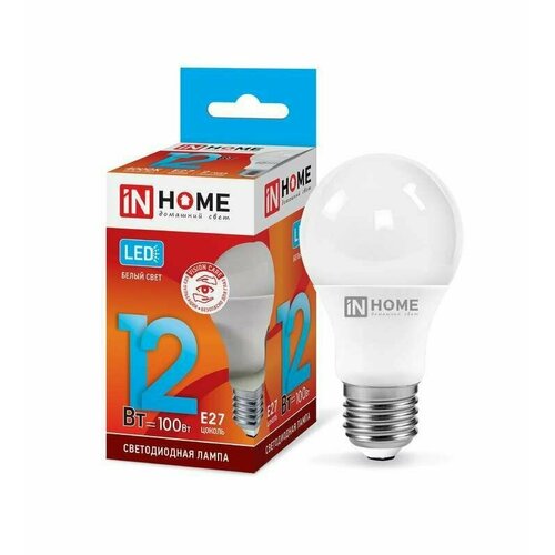 IN HOME Лампа LED-А60-VC, 12 Вт, 230В, 4000К, 1140Лм