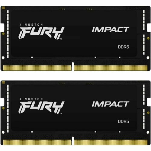 Оперативная память 16Gb DDR5 4800MHz Kingston Fury Impact SO-DIMM (2x8Gb KIT) (KF548S38IBK2-16)