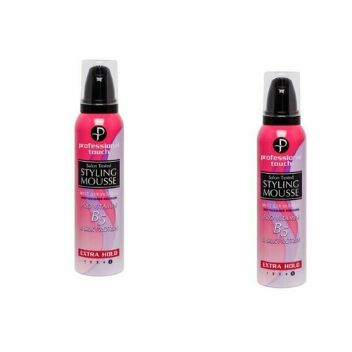 Professional touch Мусс для укладки волос Pro-Vitamin B5 и Silk Protein, экстрасильная фиксация, 150 мл - 2 шт