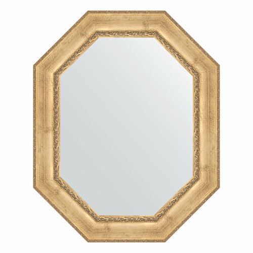 Зеркало Evoform Octagon BY 7264 82x102 в багетной раме, состаренное серебро с орнаментом