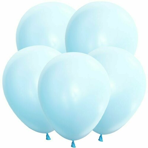 Набор воздушных шаров Голубой Макаронс, Пастель / Blue Macarons, 5 дюймов (12,5 см), 100 штук, Веселуха