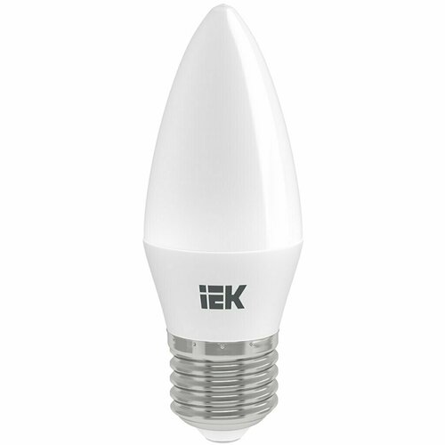 Лампа светодиодная E27, 7 Вт, 60 Вт, 230 В, свеча, 4000 К, свет нейтрально-белый, IEK, C35, LED