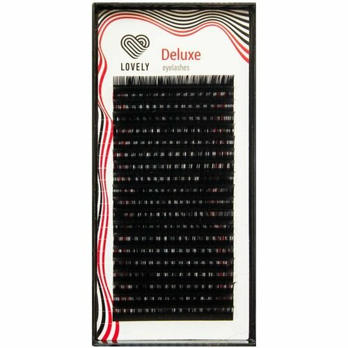 Ресницы Deluxe Lovely, отдельные длины, D/0.15/15 mm, 20 линий