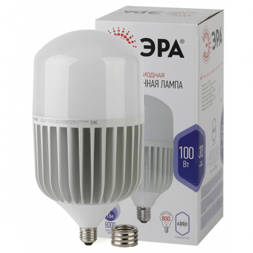 Лампа светодиодная 100Вт Е27/Е40 6500К холодная матовая POWER ЭРА (6/144)