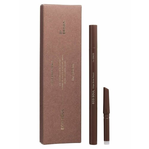 Карандаш 01, 0.3 гр, Edge Brow Pencil 01 Brown, THE SAEM