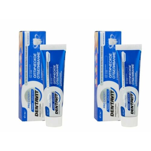 Витэкс Зубная паста Dentavit Pro Expert, оптическое отбеливание, экстрасвежесть, 85 гр, 15 шт. в упаковке, 2 уп.