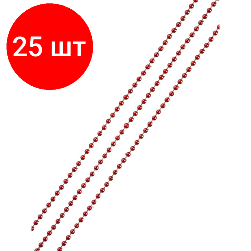 Комплект 25 штук, Гирлянда новогодняя из полистирола, в ассортименте / 270x0.4см арт.82886