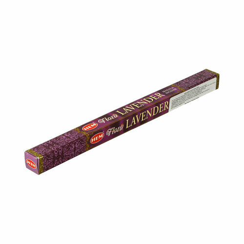 Hem Flora Masala Incense Sticks LAVENDER (Масала благовония лаванда, Хем), уп. 8 палочек