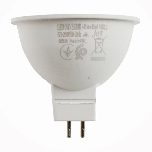 Светодиодная лампа HOROZ 6 Вт GU5,3 220 В теплый свет