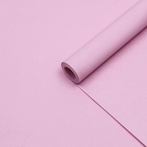 Бумага упаковочная крафт, светло-розовая, двусторонняя 0,68 х 10 м 10199355