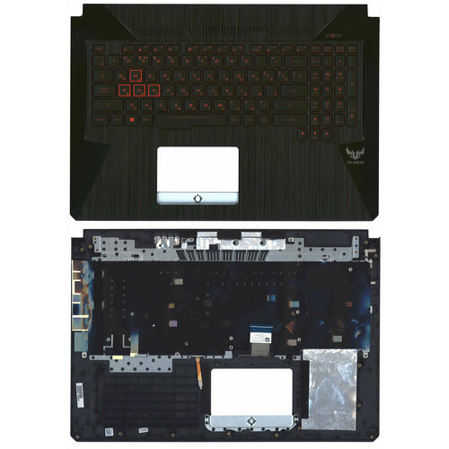Клавиатура для ноутбука Asus TUF FX705 черная топ-панель