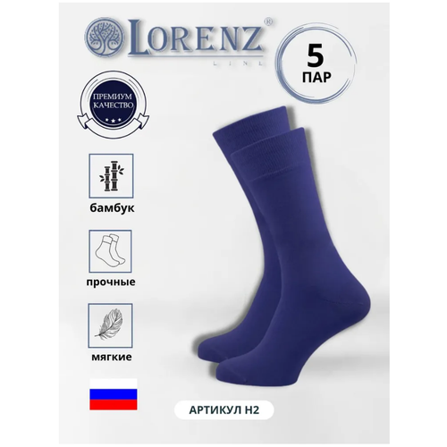 Носки LorenzLine, 5 пар, размер 25, синий