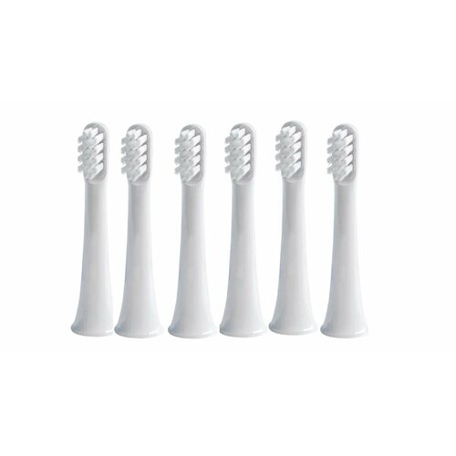 Cменные насадки для электрической зубной щетки XIAOMI MIJIA T100 белые 6шт.