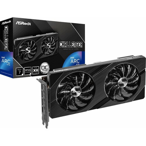 ASROCK Видеокарта Asrock PCI-E 4.0 A770 CL 16GO INTEL ARC A770 16Gb 256bit GDDR6 2150/17500 HDMIx1 DPx3 HDCP Ret A770 CL 16GO