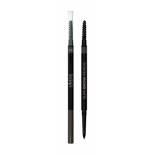 LAVELLE COLLECTION Карандаш для бровей автоматический Slim Brow Pencil, 04 черный-графит