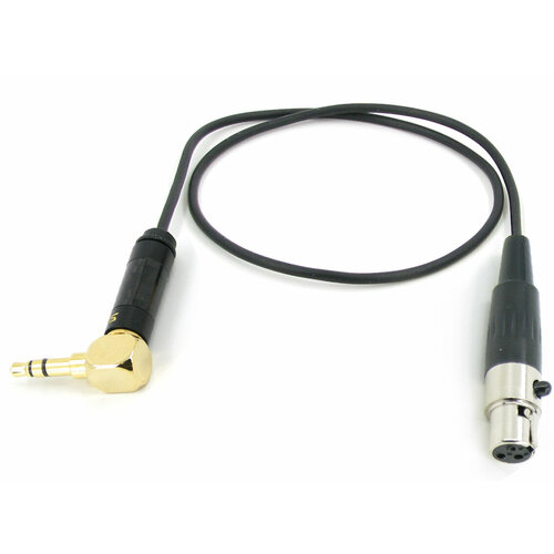 Аудио кабель mini XLR (F) - mini Jack 3.5 угловой, симметричный, тонкий, netaudio (C202), длина 0,5 метра