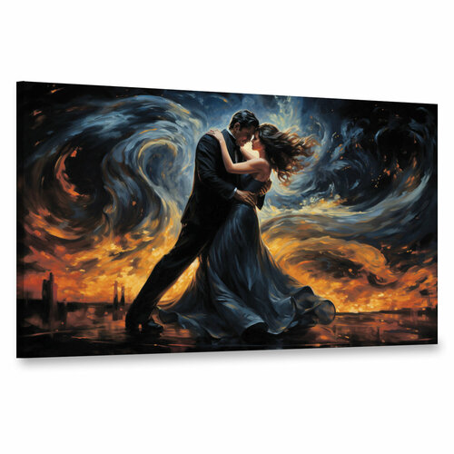 Интерьерная картина 100х60 "Танцы во тьме"