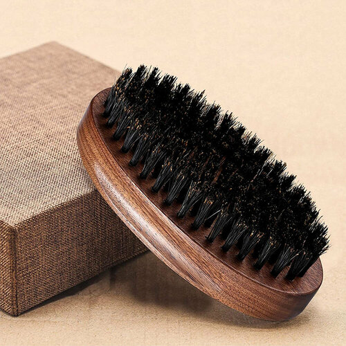 Щетка для бороды, усов и волос из кабаньей щетины, винтажная 14.4 х 6.2 см