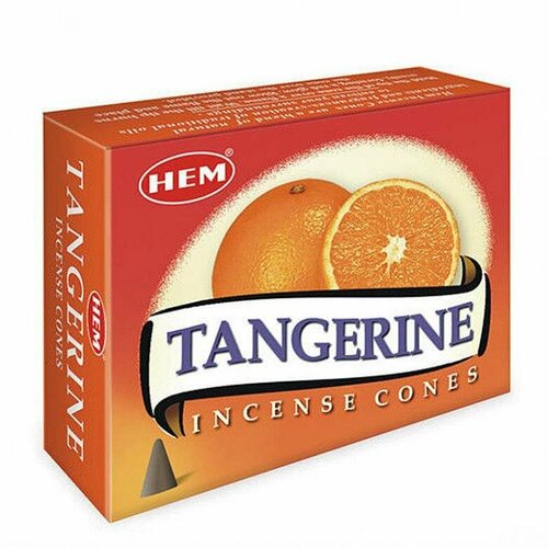 Hem Incense CONES TANGERINE (Благовония конусы мандарин, Хем), уп. 10 конусов.