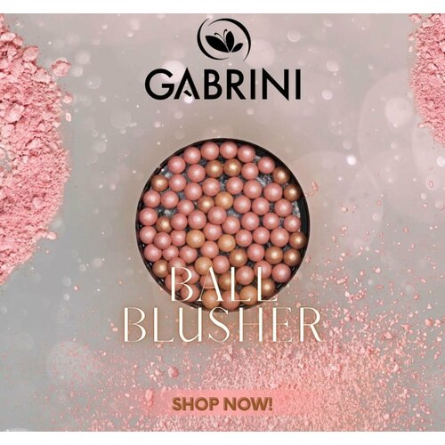 Румяна для лица в шариках Gabrini Ball Blusher, сатиновые, стойкие, тон 304 розовый персик, 20,0 г