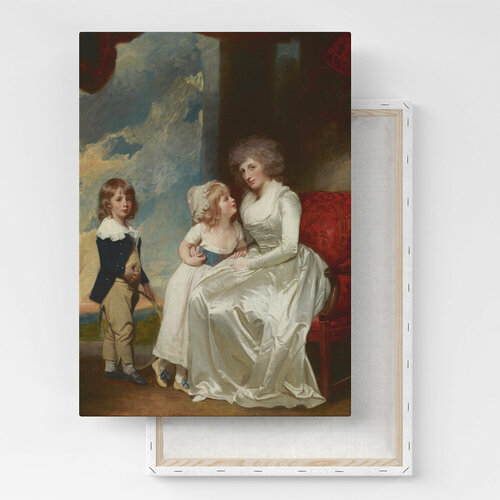 Картина на холсте, репродукция / Джордж Ромни - Henrietta, Countess of Warwick / Размер 40 x 53 см