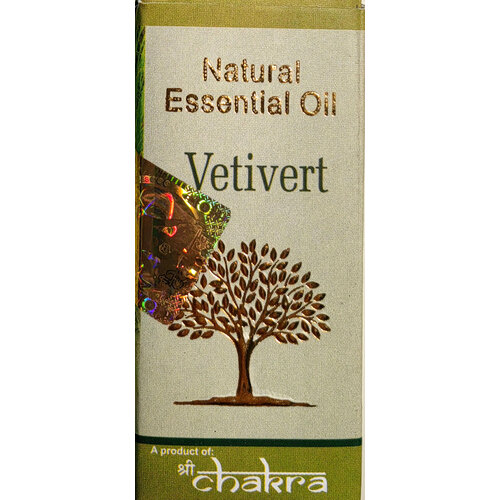Natural Essential Oil VETIVERT, Shri Chakra (Натуральное эфирное масло ветивер, Шри Чакра), 10 мл.