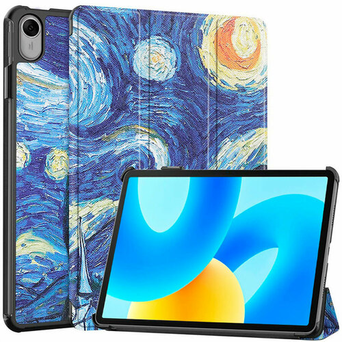 Чехол для планшета Huawei MatePad 11.5 (2023) 11.5 дюйма (BTK-W09/AL09), с магнитом и красивым рисунком (Звездная ночь)