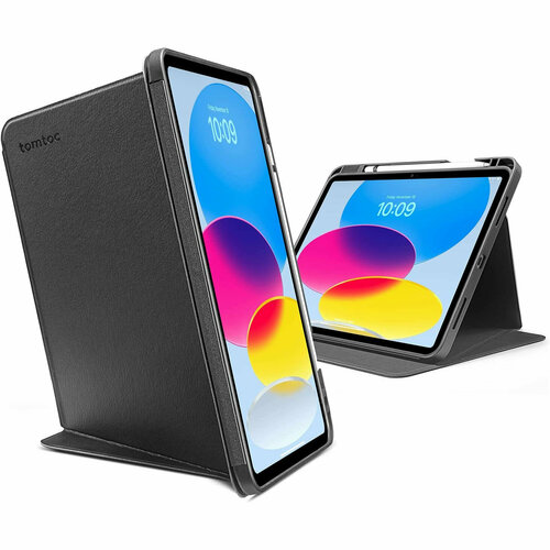 Чехол Tomtoc Tri-use Folio для iPad 10.9 (2022 10th Gen) B02 PU/TPU Чёрный (Black)