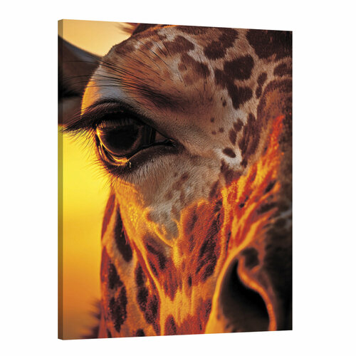 Интерьерная картина 50х70 "Жирафий взгляд"