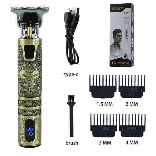 Электрическая машинка для стрижки волос с ЖК-дисплеем T9