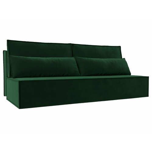 Прямой диван Фабио, Велюр зеленый