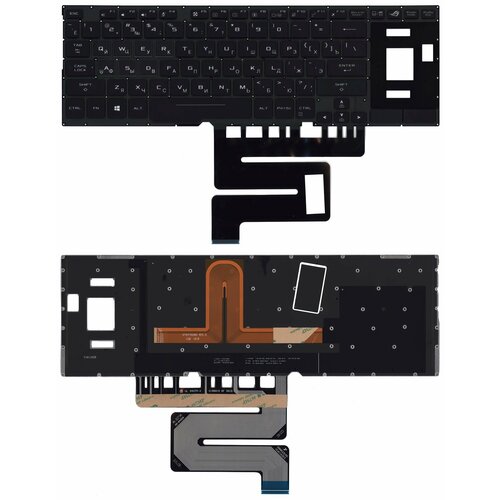 Клавиатура для ноутбука Asus ROG GX501VS GX501VSK черная c подсветкой маленький энтер