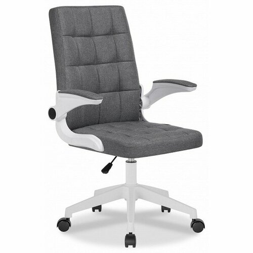 Кресло компьютерное Elga, Цвет обивки: серый, Цвет корпуса: белый