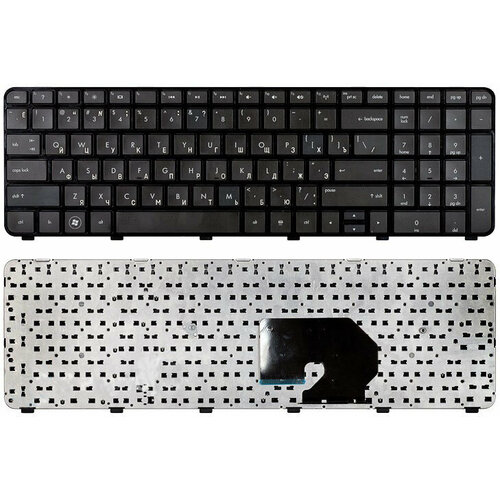 Клавиатура для ноутбука HP Pavilion dv7-6097ef черная с рамкой