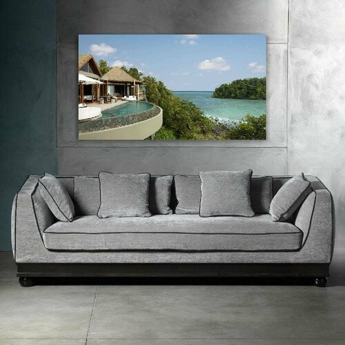 Картина на холсте 60x110 LinxOne "Море отдых экзотика" интерьерная для дома / на стену / на кухню / с подрамником