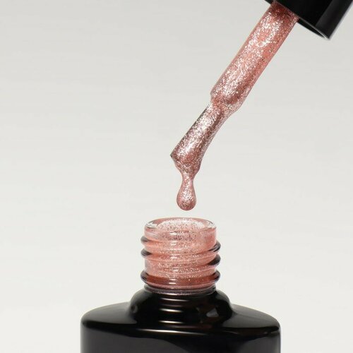 Гель лак для ногтей, «CHROME», шиммерный, 3-х фазный, 8мл, LED/UV, цвет жемчужно-розовый (019) (комплект из 7 шт)
