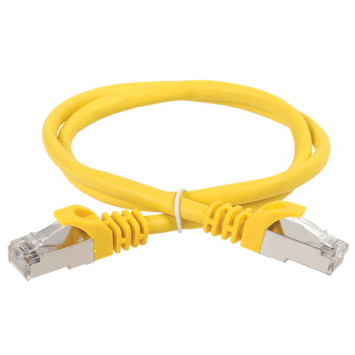ITK Коммутационный шнур категории 5Е FTP LSZH 2м желтый, IEK PC05-C5EFL-2M (1 шт.)