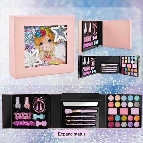 Набор детской декоративной косметики для макияжа Little Princess от Zyra Toys, бьюти бокс для красоты (розовый)