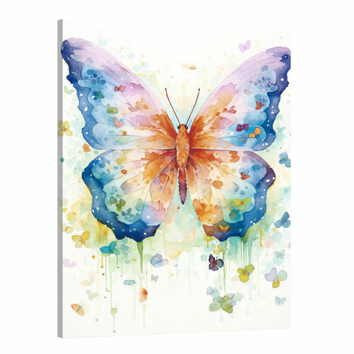 Интерьерная картина 50х70 "Бабочка акварель"