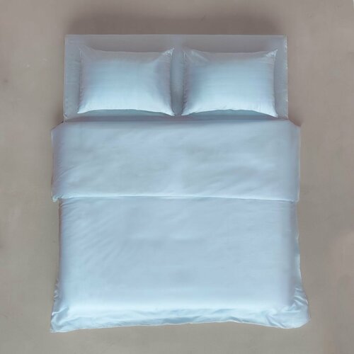 Постельное белье из тенселя, голубой, полутораспальный, наволочки 50х70 см