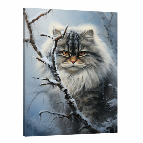 Интерьерная картина 50х70 "Сибирский кот"