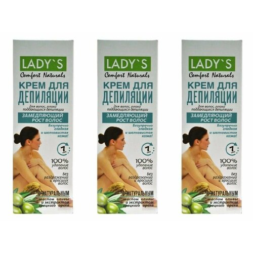 LADYS Крем-депилятор для тела "Замедляющий рост волос", 100 мл, 3 шт