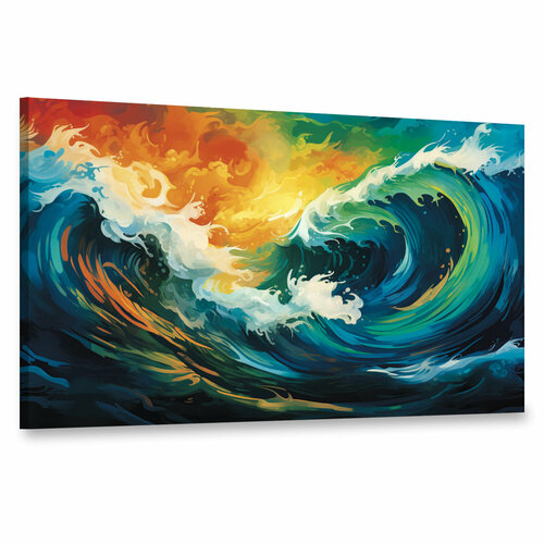 Интерьерная картина 100х60 "Океан красок"
