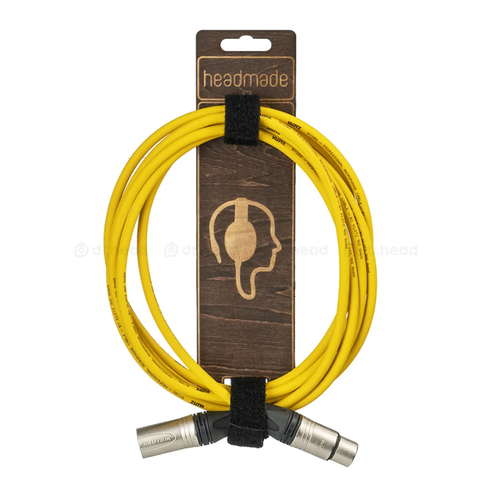 HeadMade Viper XLR(F) to XLR(M) yellow, 1.5m жёлтый - микрофонный кабель