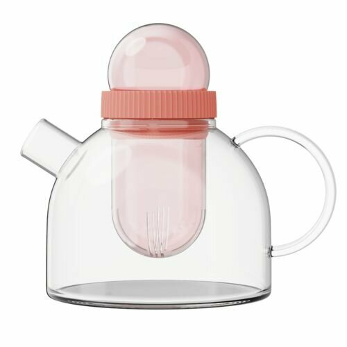 Чайник заварочный KissKissFish BoogieWoogie Teapot TEAP04-U 800мл, высокопрочное стекло, цвет: розовый