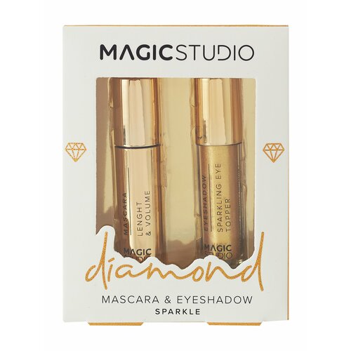 MAGIC STUDIO Мини-набор для макияжа глаз Diamond (Тушь для ресниц 2,5 мл + Жидкие тени для век 2,5 мл)