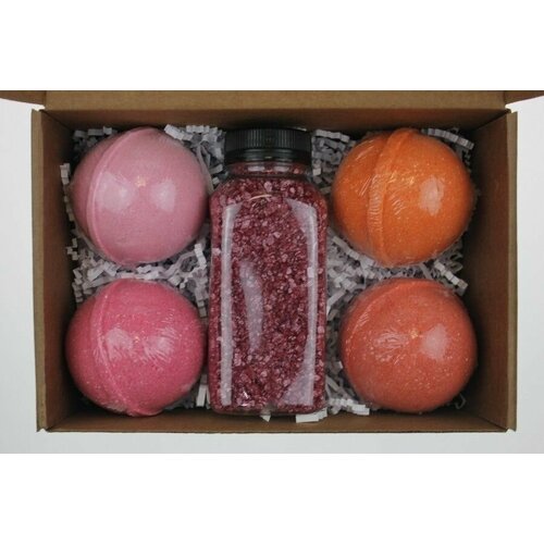 Бомбочки для ванны Подарочный набор шаров с морской солью (4+1), 1 кг RBB-008 RushBathВomb